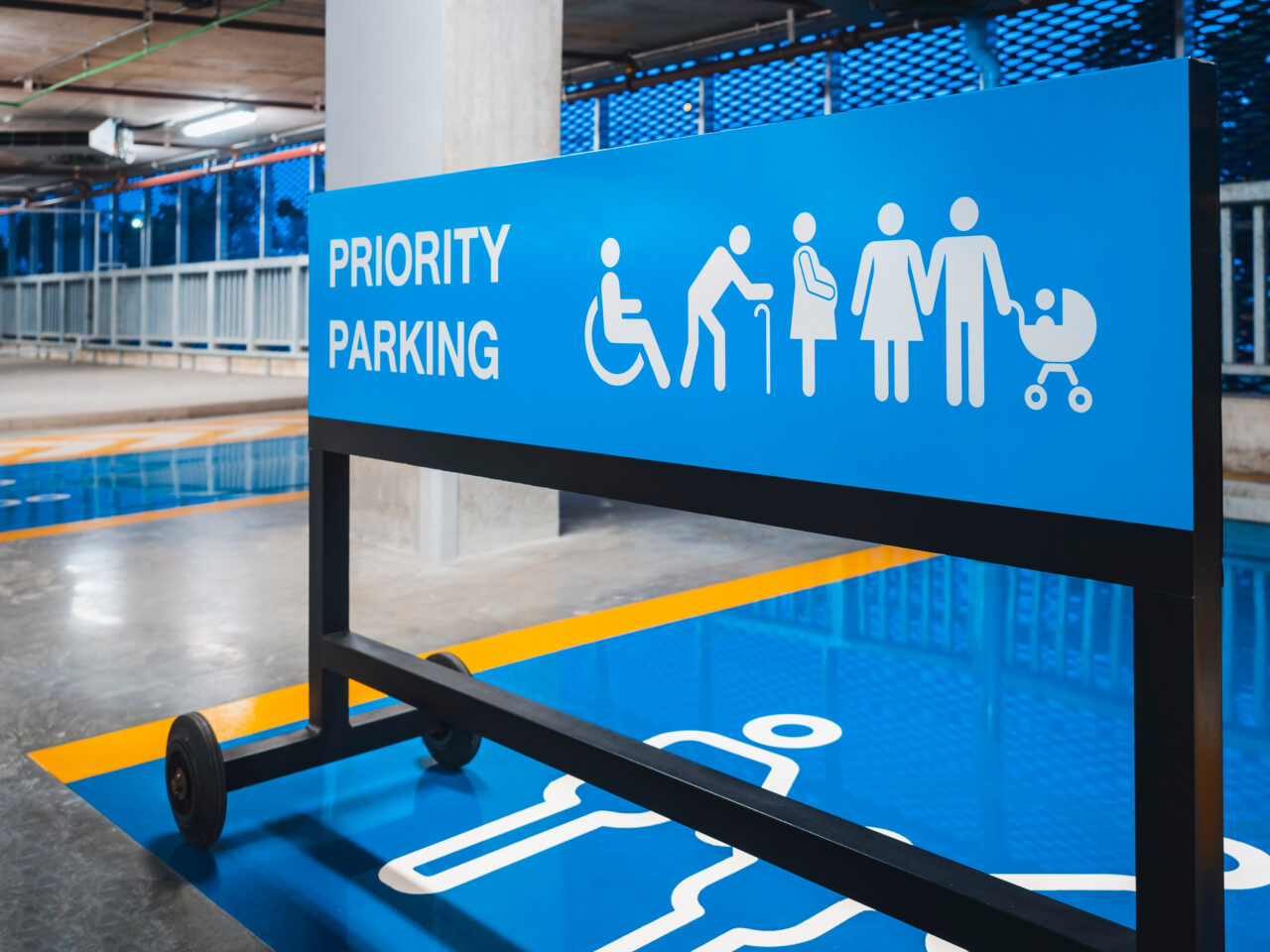 Priority Signage Parking Sign stand in Public building Universal design ...